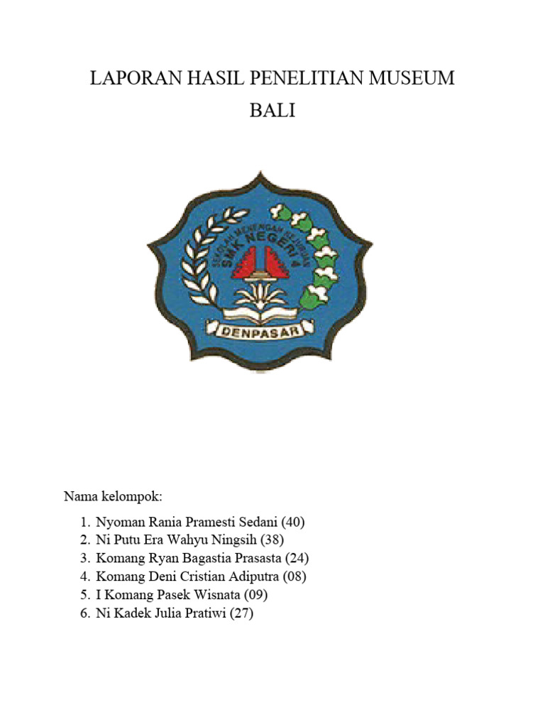 Laporan Hasil Penelitian Museum | PDF