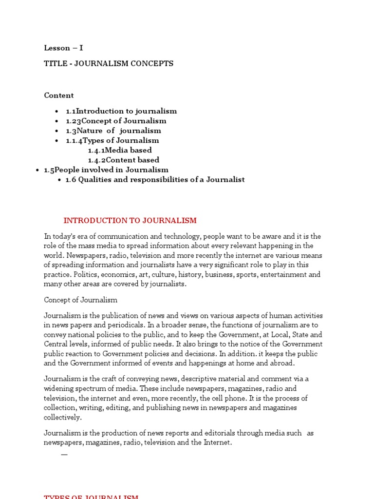 Lesson 1 | Download Free PDF | Journalism | News