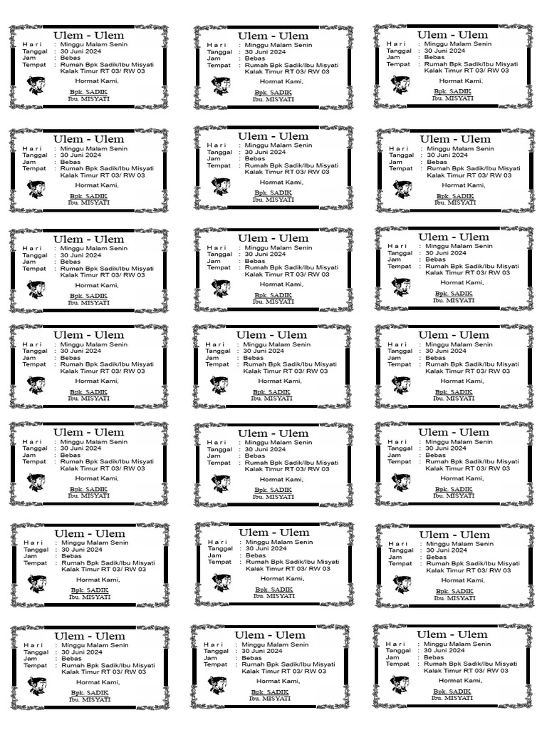 Ulem Ulem Kecil 1 Des | PDF