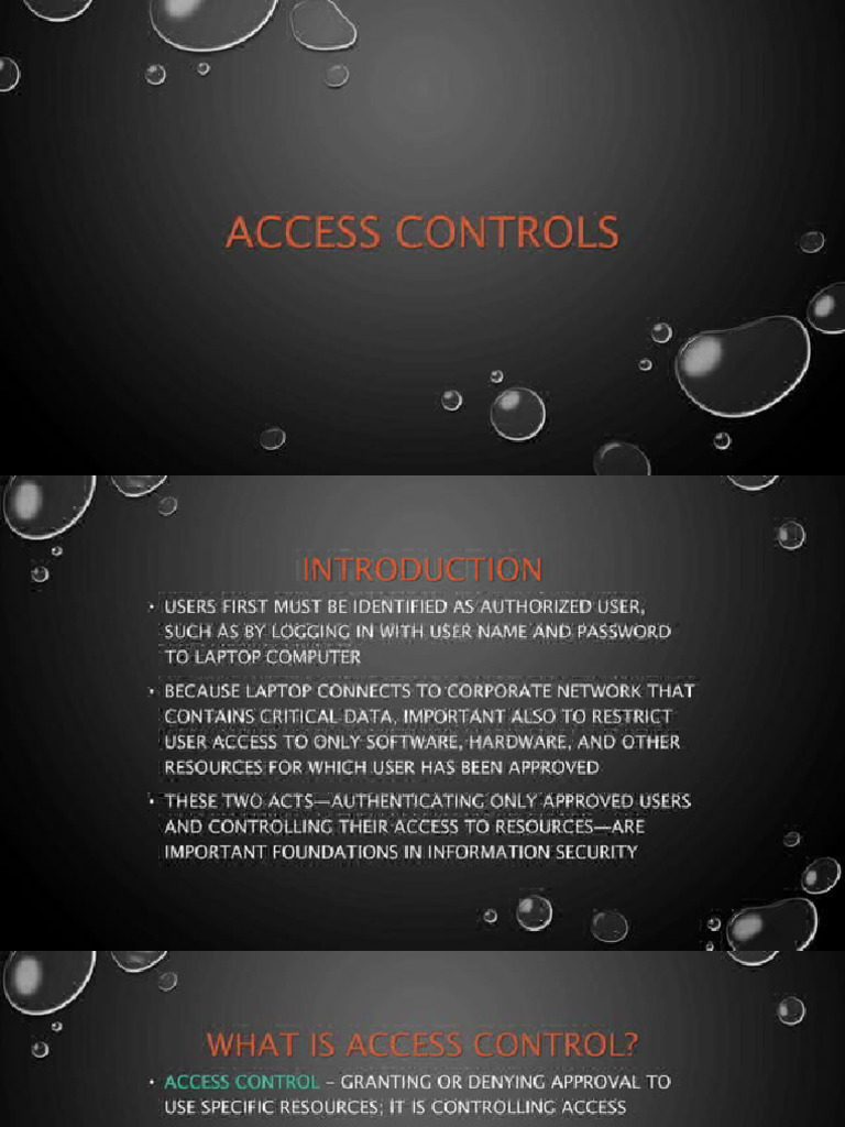 Access Controls | PDF