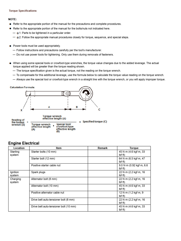 Torque Specifications 3778 | PDF | Axle | Vehicle Parts