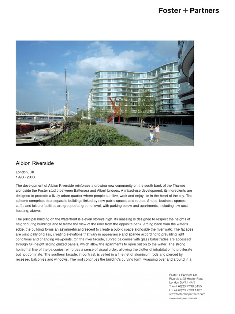 Albion Riverside Foster Partners | PDF