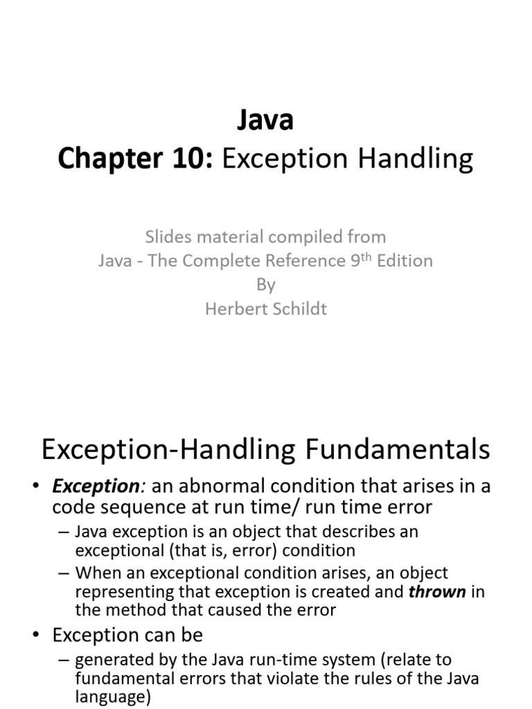 Exception Handling BSC (CS) | PDF | Computer Programming | Software Engineering