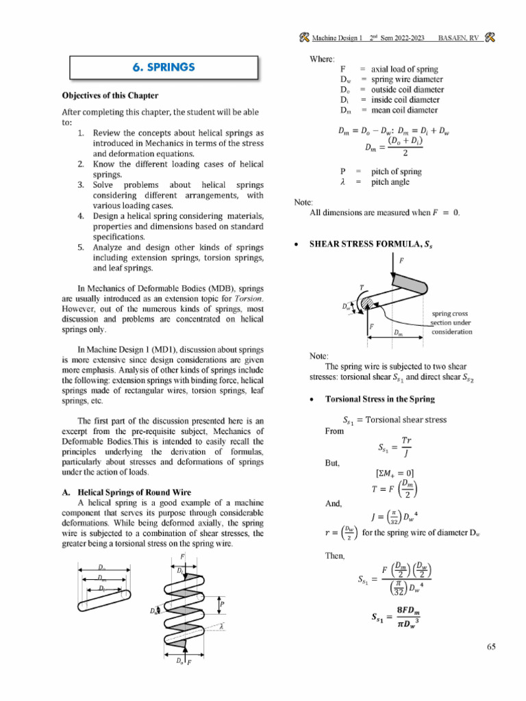 MD1 06 Springs | PDF