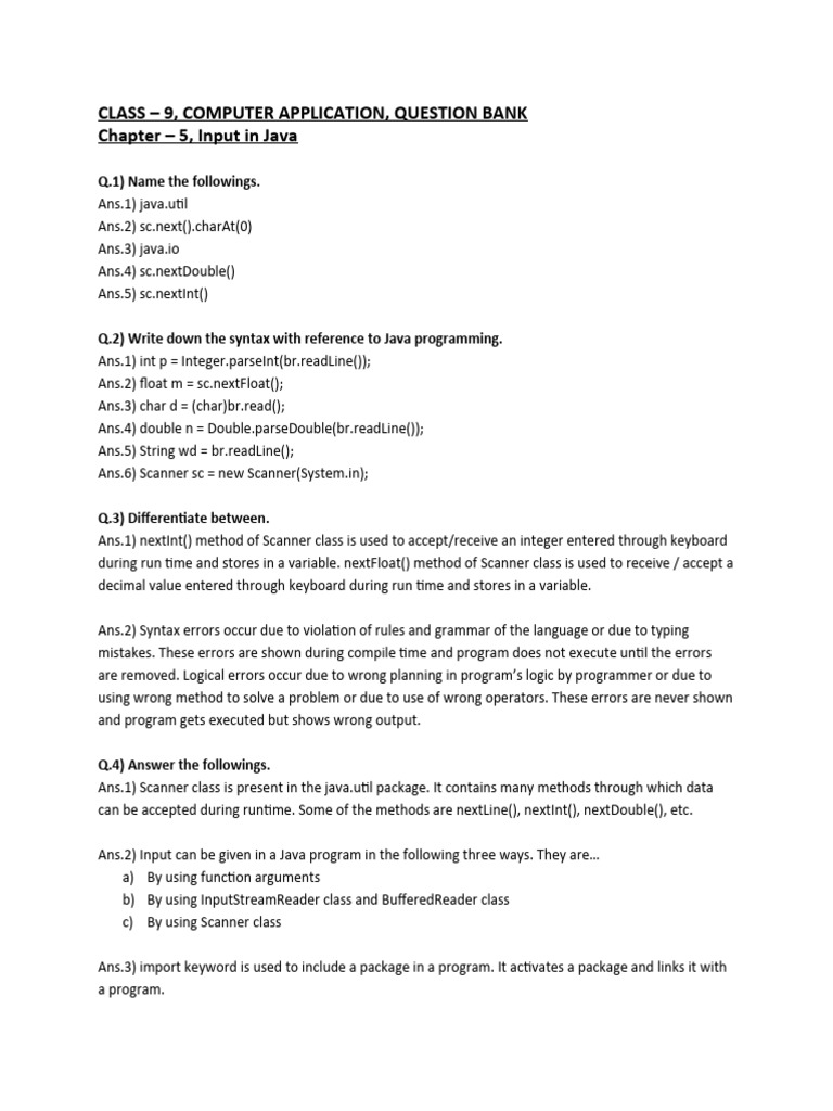 QB - 9th - Comp Lesson 5,6,7 | PDF | Computer Program | Programming