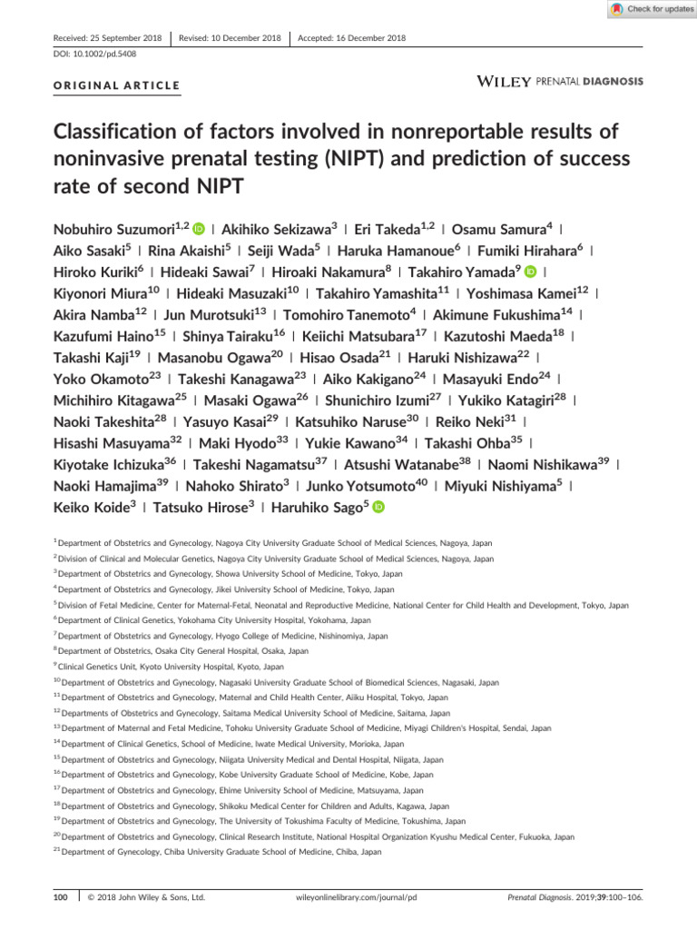 Classification of Factors Involved in Nonreportable Results of ...