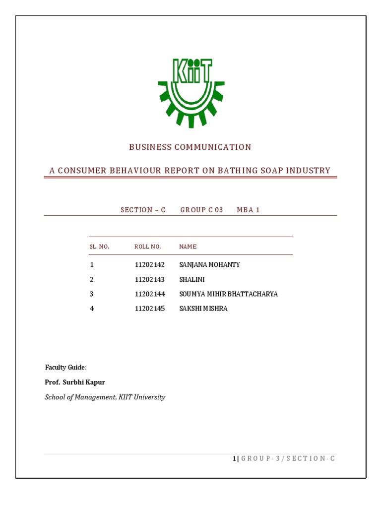 BC Report - Soumya Bhattacharya | PDF | Unilever | Brand