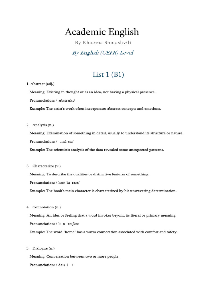 Academic English Vocabbulary | PDF | Rhetoric | Truth