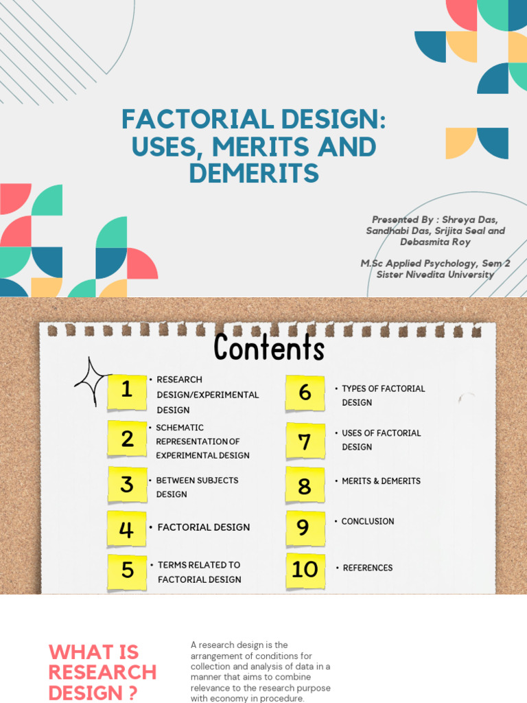 Factorial Design: Merits and Demerits | PDF | Experiment | Evaluation ...
