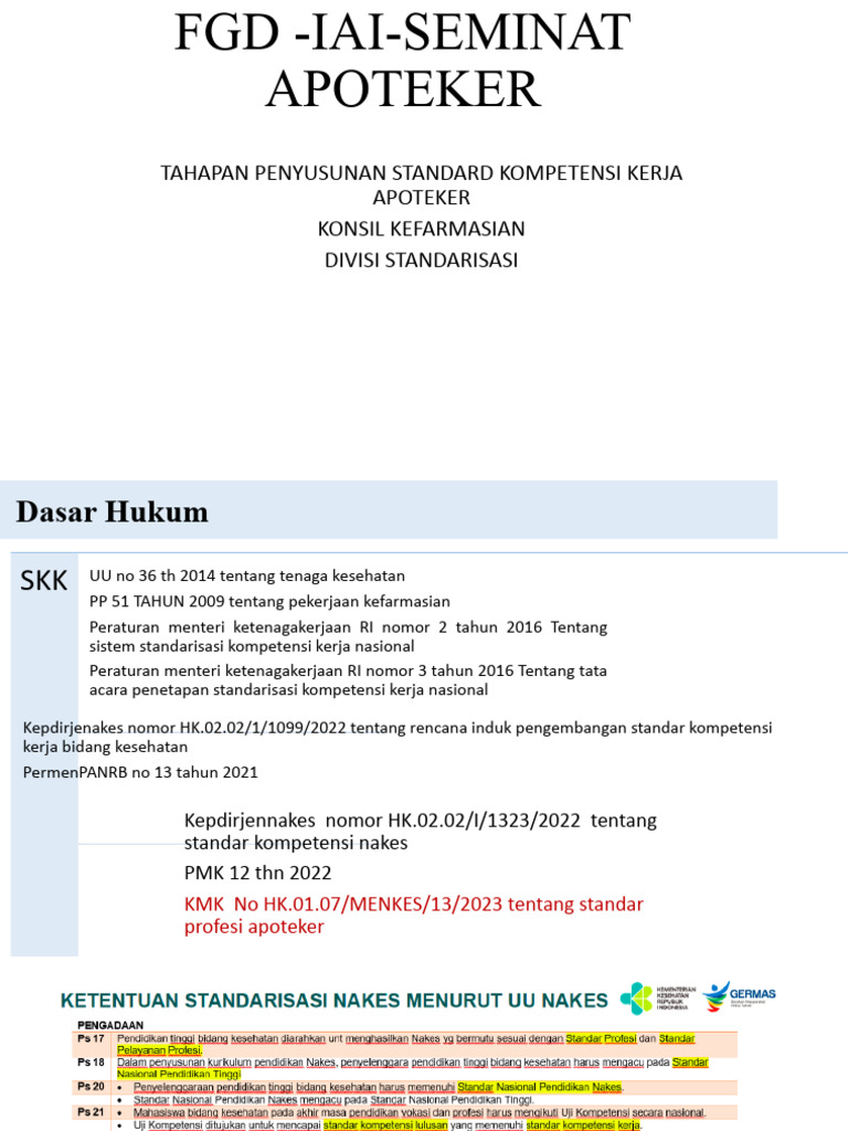 Materi FGD PP IAI Dan Himastra Standar Kompetensi Kerja | PDF