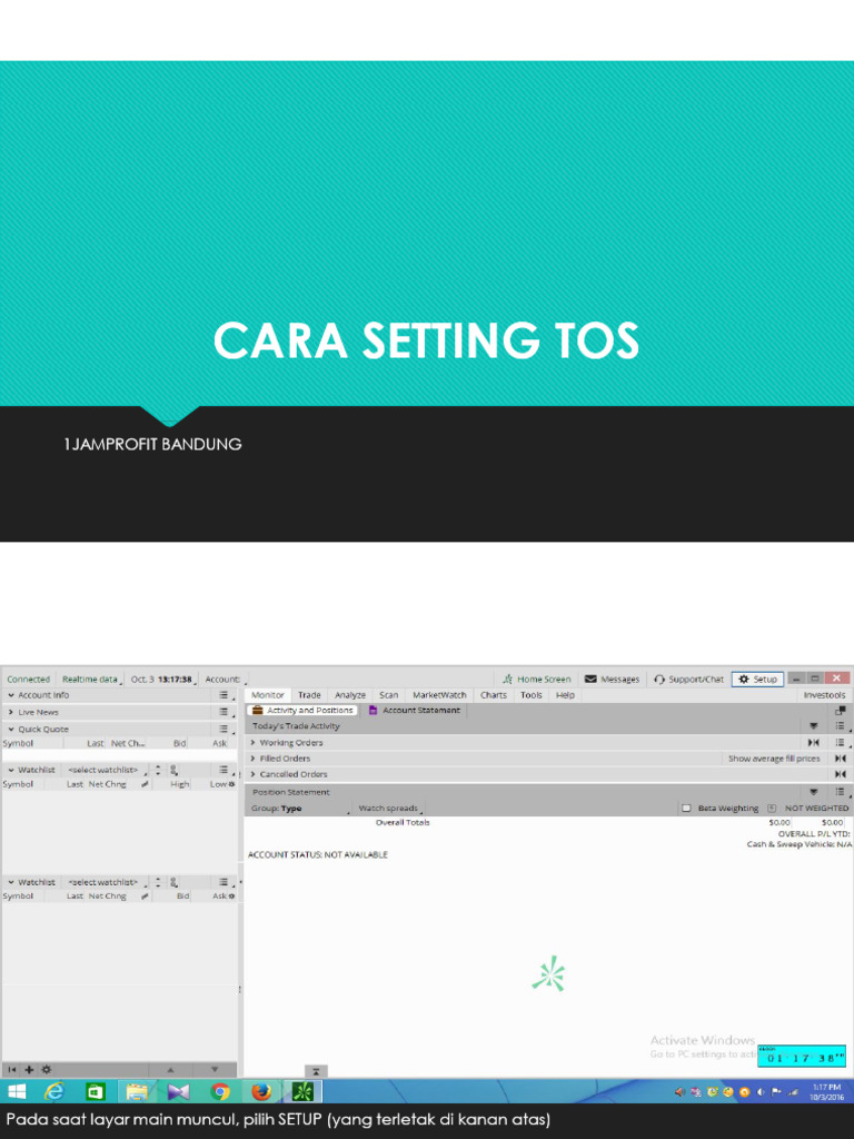 Cara Setting Tos | PDF