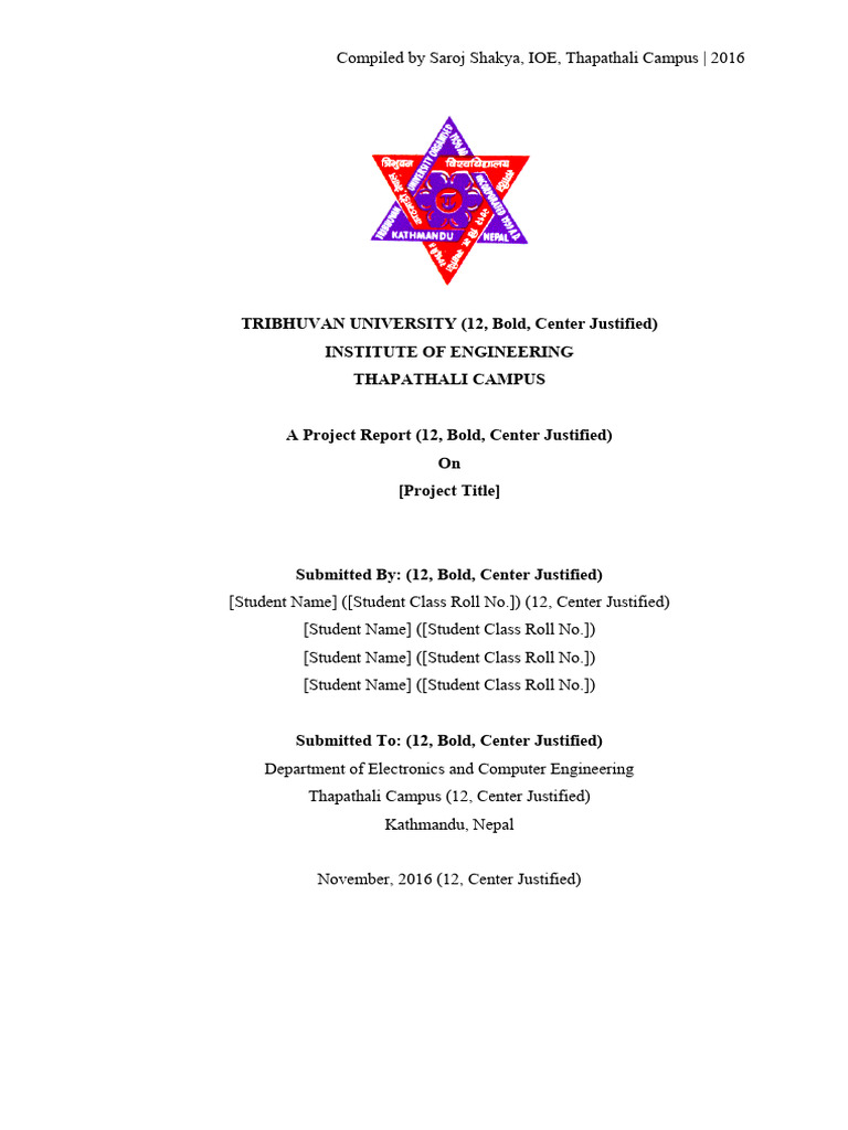 C CPP Project Report Template and Guidelines | PDF | Methodology ...
