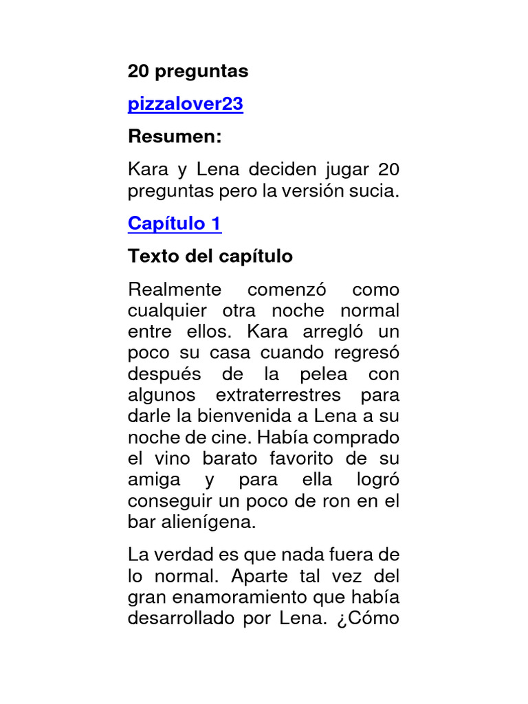 20 Preguntas Sucias entre Kara y Lena | PDF | Sostén