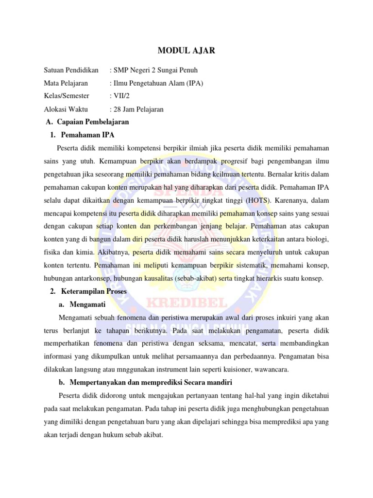 Modul IPA Kelas VII: Ekologi & Keanekaragaman | PDF