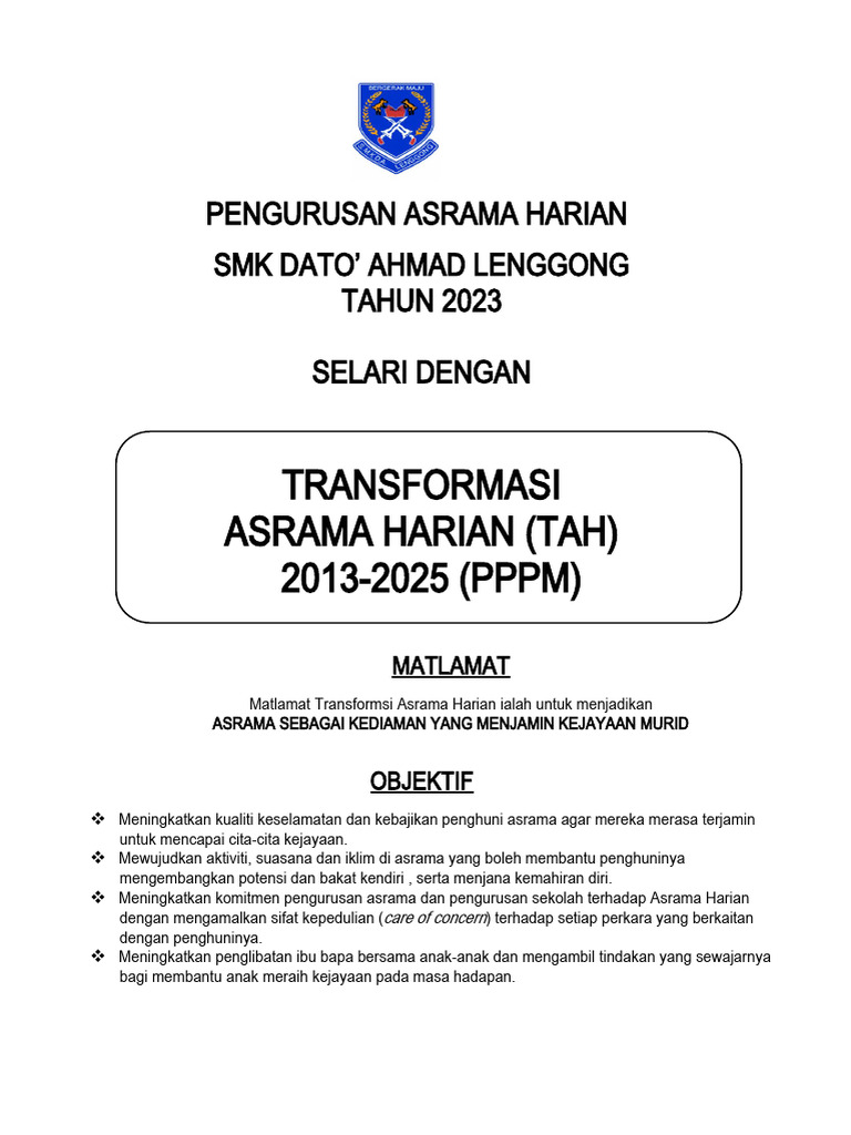 Tah Asrama 2023 | PDF
