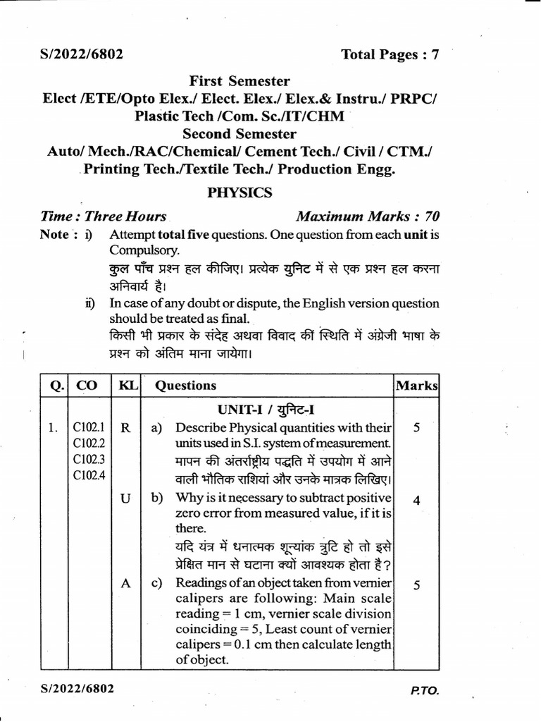 Physics 2022 | PDF