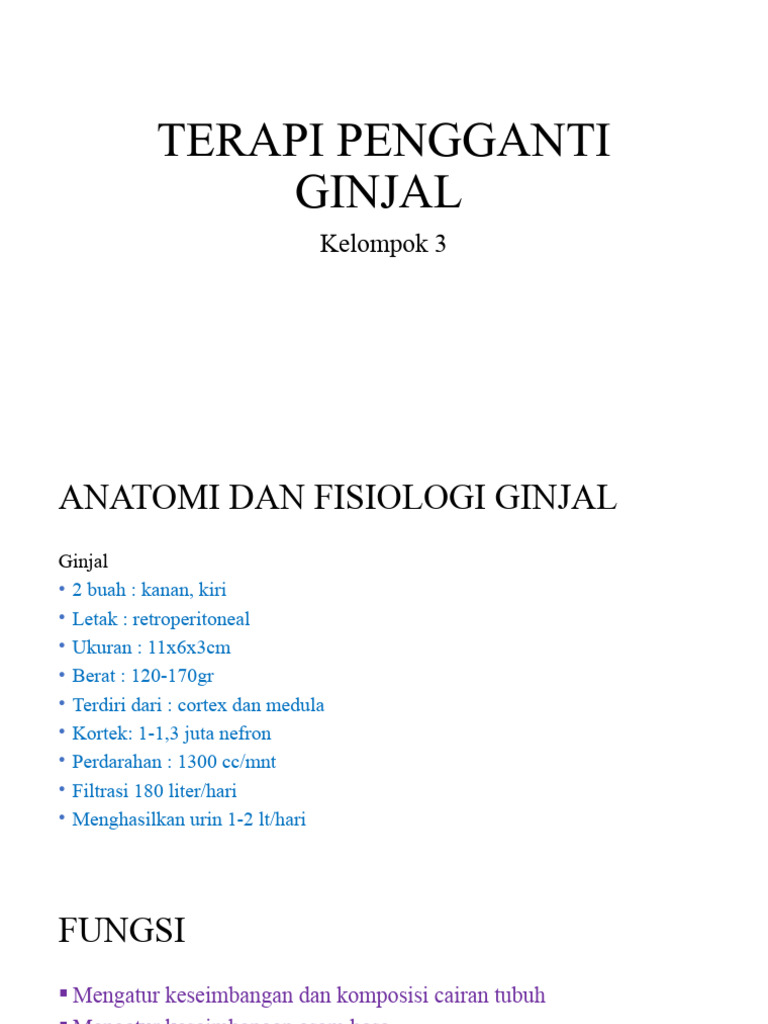 Terapi Pengganti Ginjal | PDF