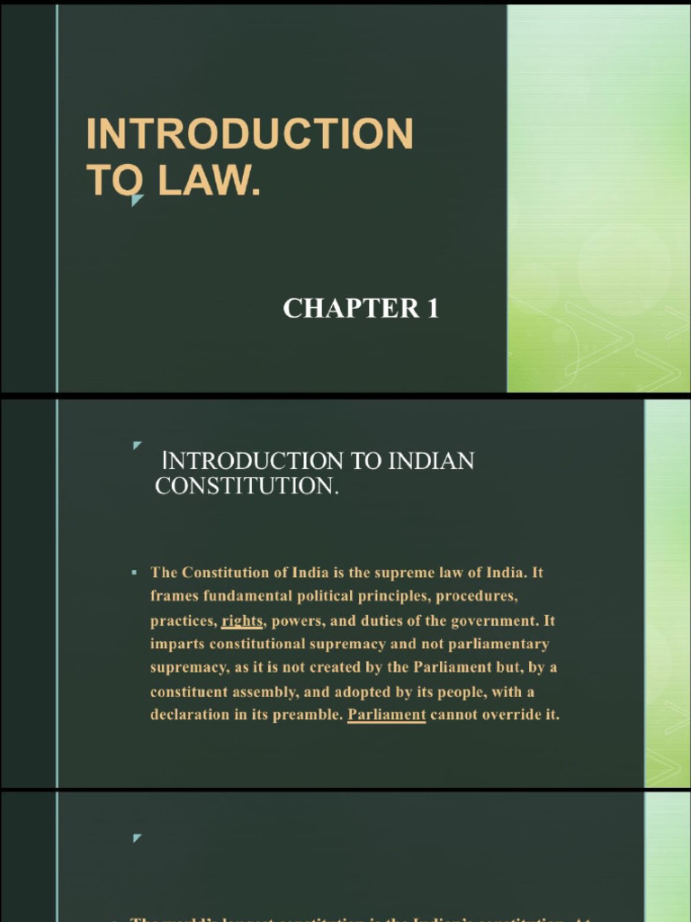 Chapter 1 (Law) | PDF