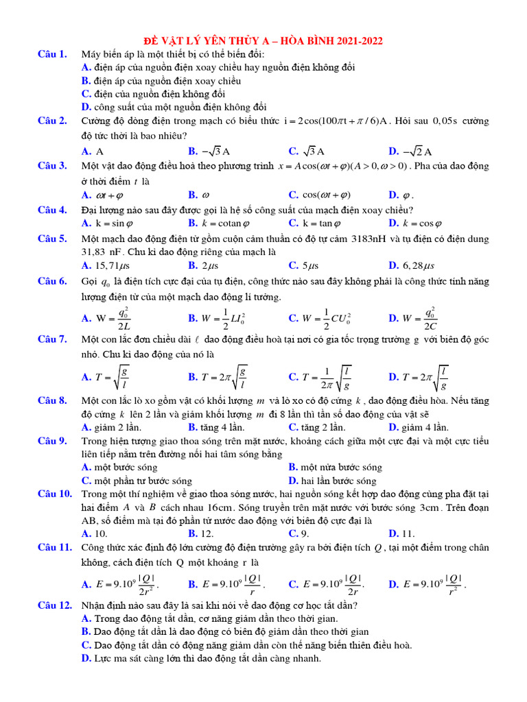 Yên TH y A - Hòa Bình | PDF