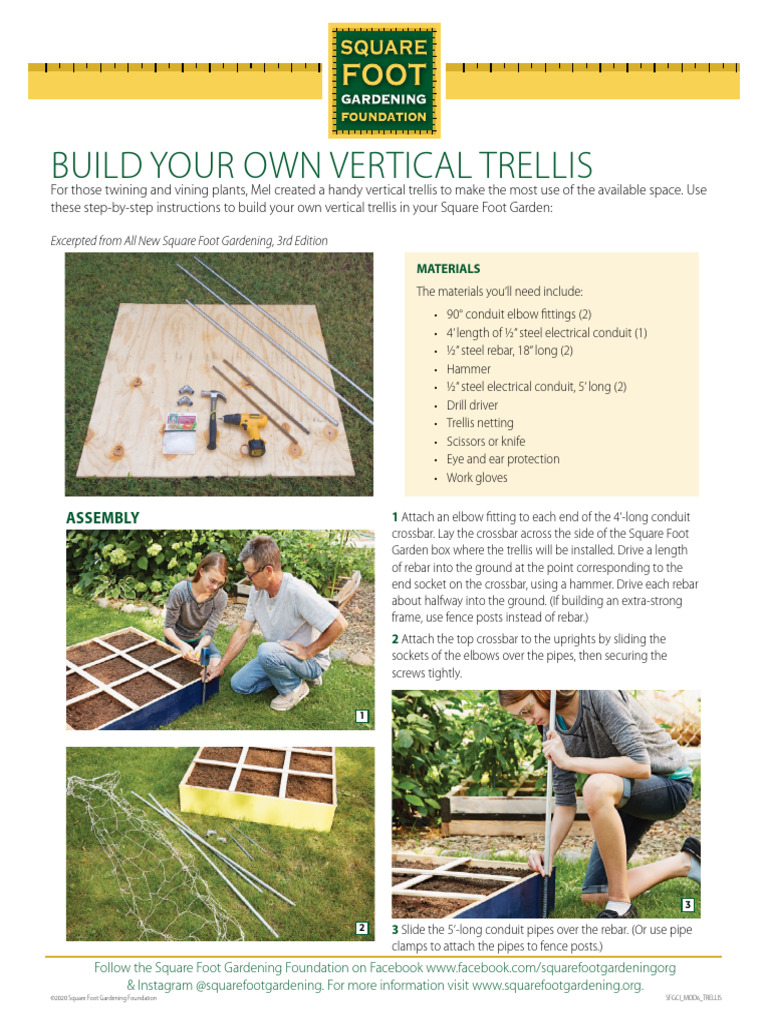 Module 6 - SFG Build Your Own Vertical Trellis Handout | PDF | Pipe ...