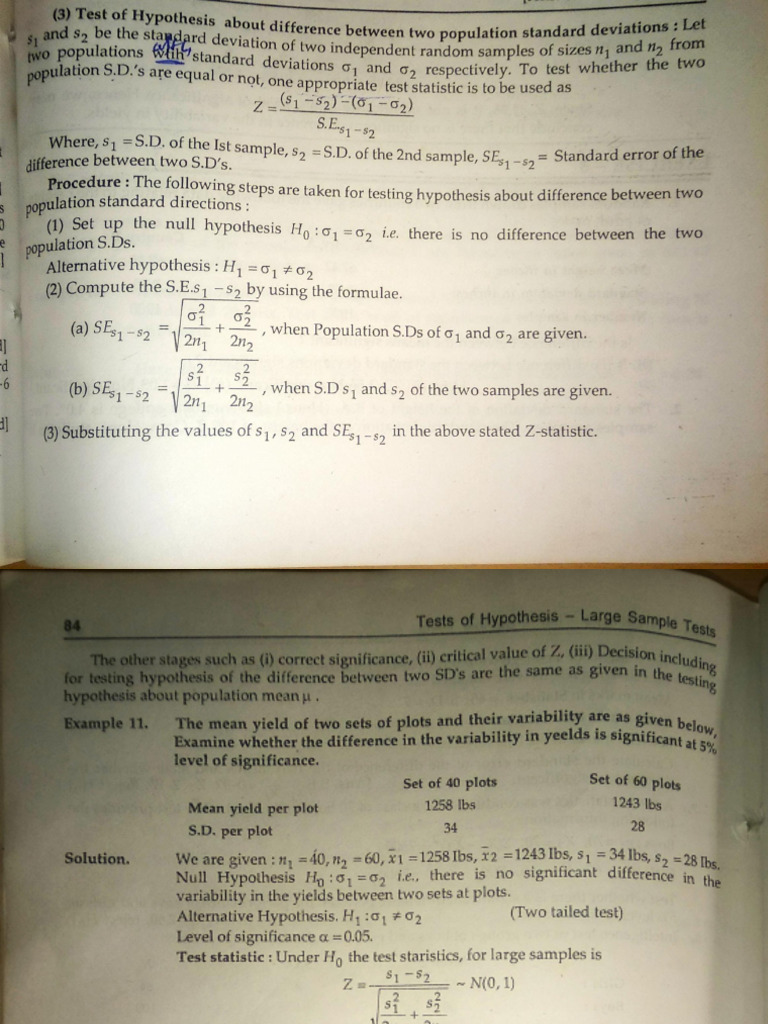 Large Sample Test Part 2 Pdf