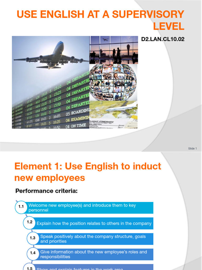 Effective English for Employee Induction | PDF | Goal | Organizational ...