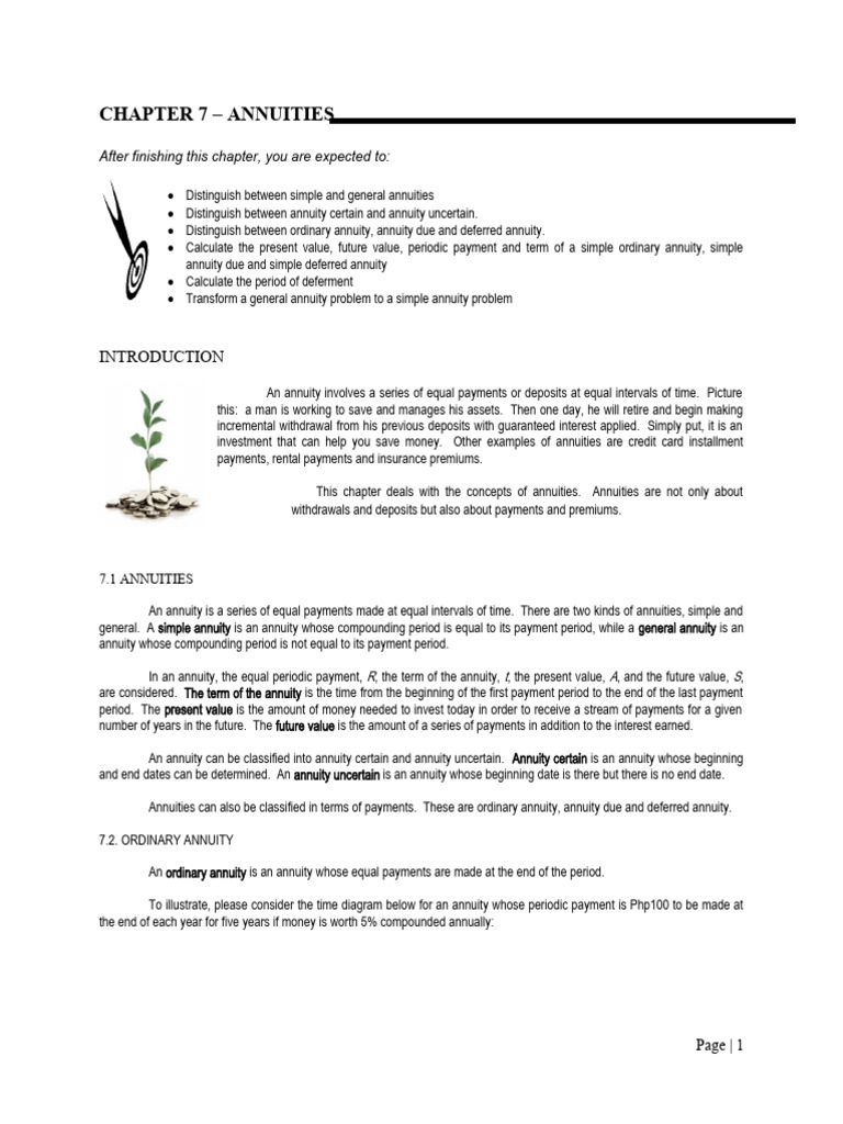 Chapter 7 - Annuities | PDF | Present Value | Money