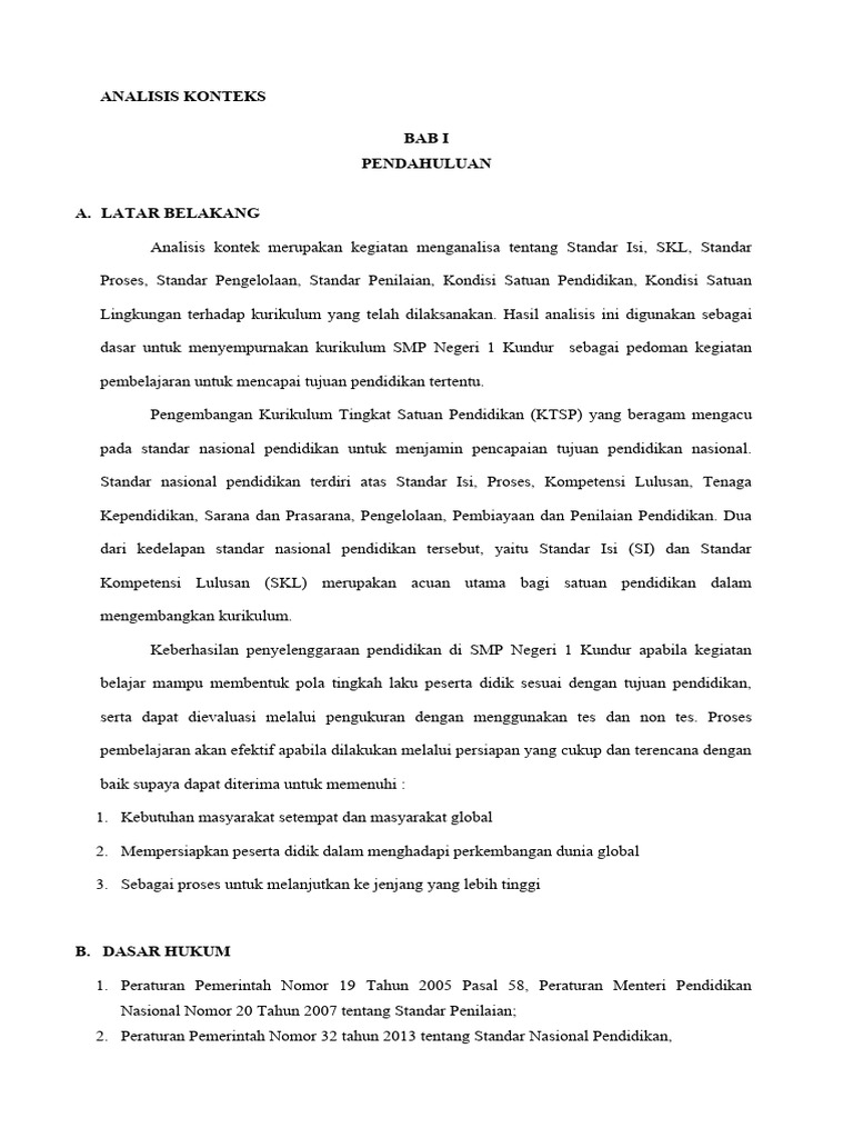 Contoh Analisis Konteks | PDF | Karier & Perkembangan