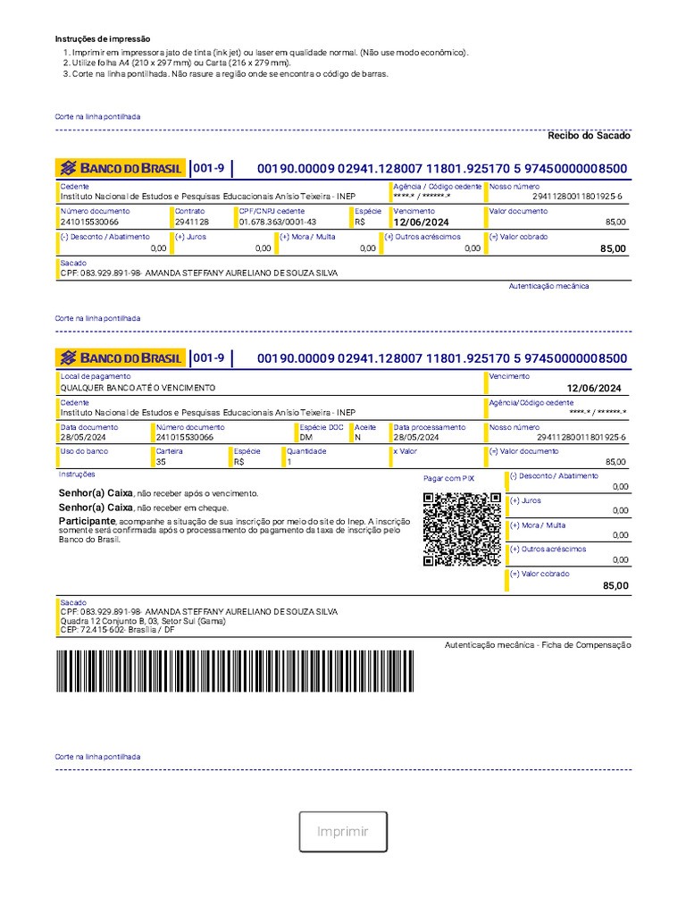Boleto | PDF | Bancos | Brasil