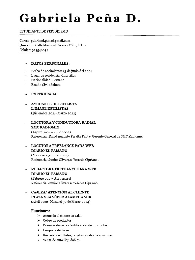 CV 2024 - Peña, Gabriela | PDF