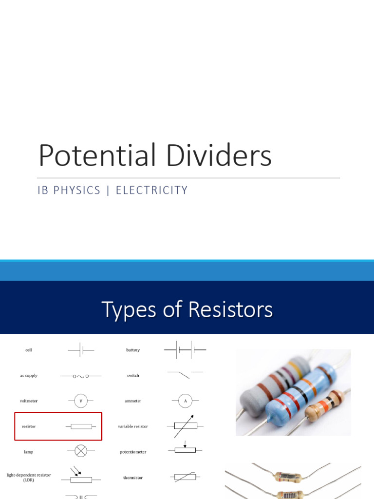 Electricity 6 Potential Dividers Complete | PDF | Electrical Resistance ...