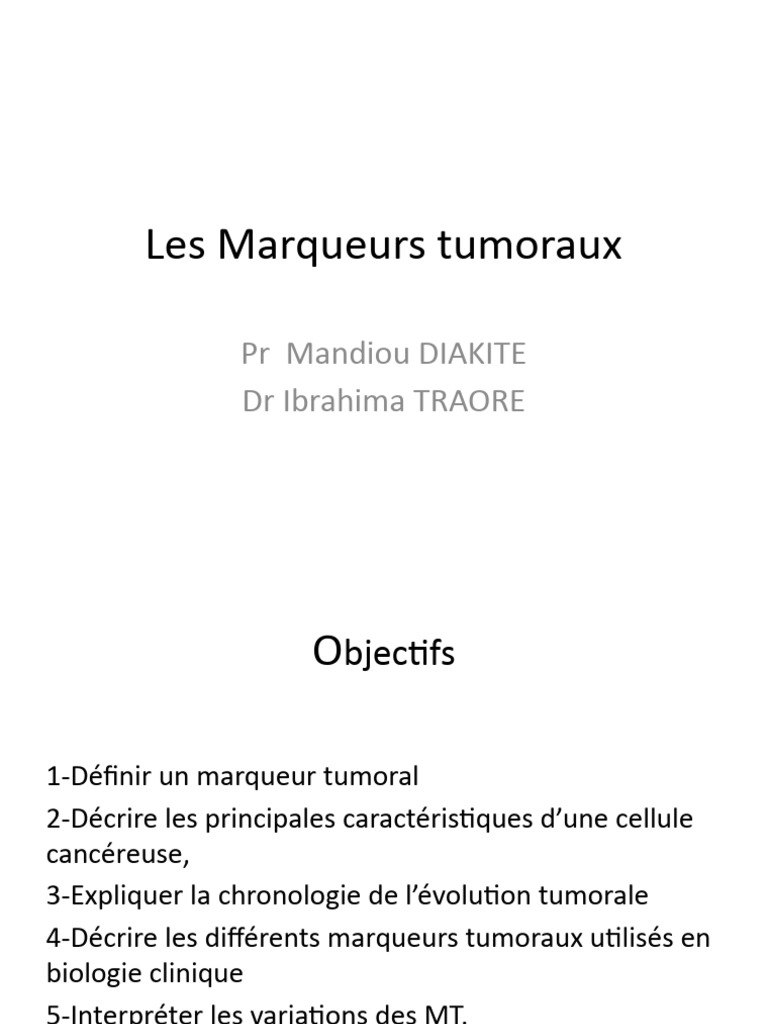 Marqueurs Tumoraux : Définition et Types | PDF | Cancer | Grossesse
