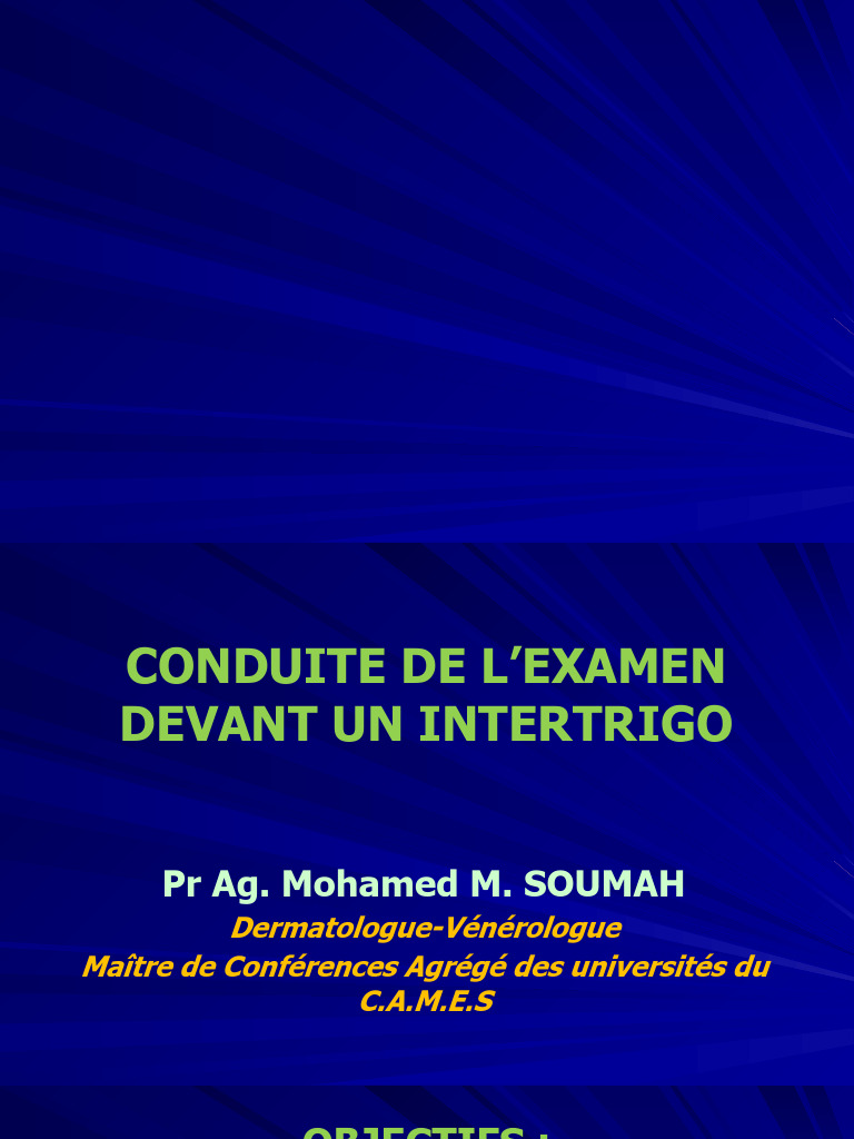 Examen clinique de l'intertrigo | PDF | Candida | Dermatite