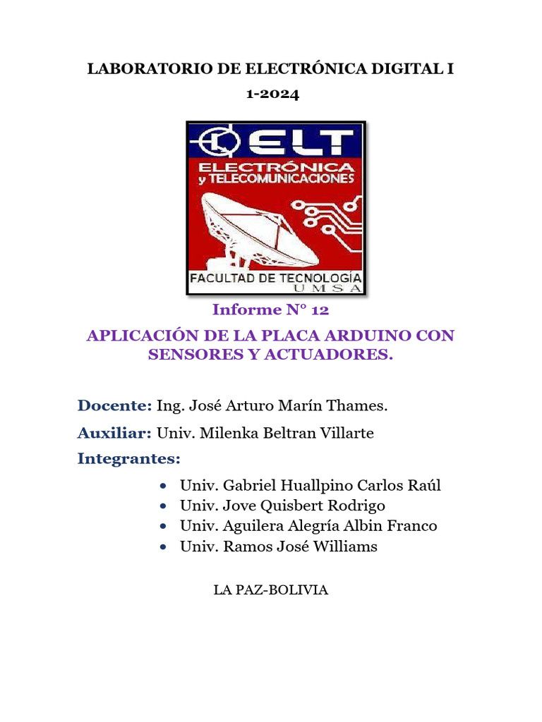 LABORATORIO 12 DE ELECTRÓNICA DIGITAL 1 Crgabriel | Descargar gratis PDF | Arduino | Diodo ...