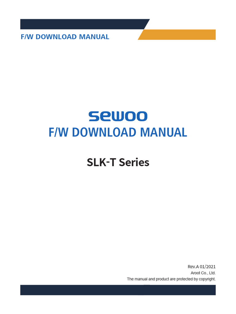 FW DOWNLOAD MANUAL (SLK-T Series - SEWOO) ENG REV.A 202101 | PDF