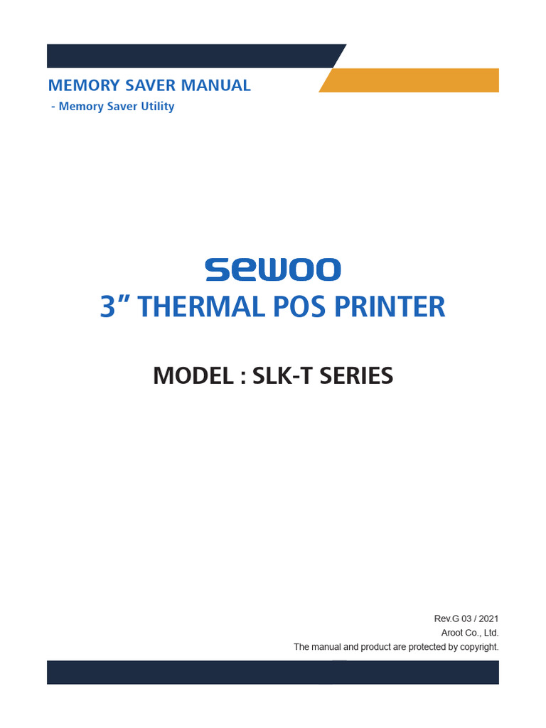 MEMORY SAVER MANUAL (SLK-T Series - SEWOO) ENG REV.G 2103 | PDF | Wi Fi | Networking Standards