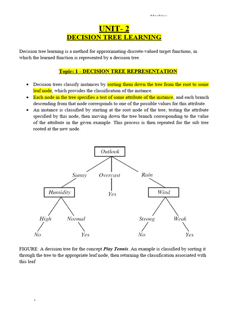 ML - Unit 2 - Part I | PDF | Algorithms | Machine Learning