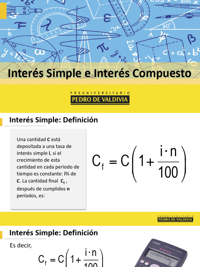 Interes Simple y Compuesto | PDF | Interés | Distribución de ingresos ...