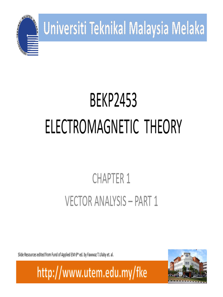 Chapter 2a - Vector Analysis Part 1 | PDF | Euclidean Vector | Quantity