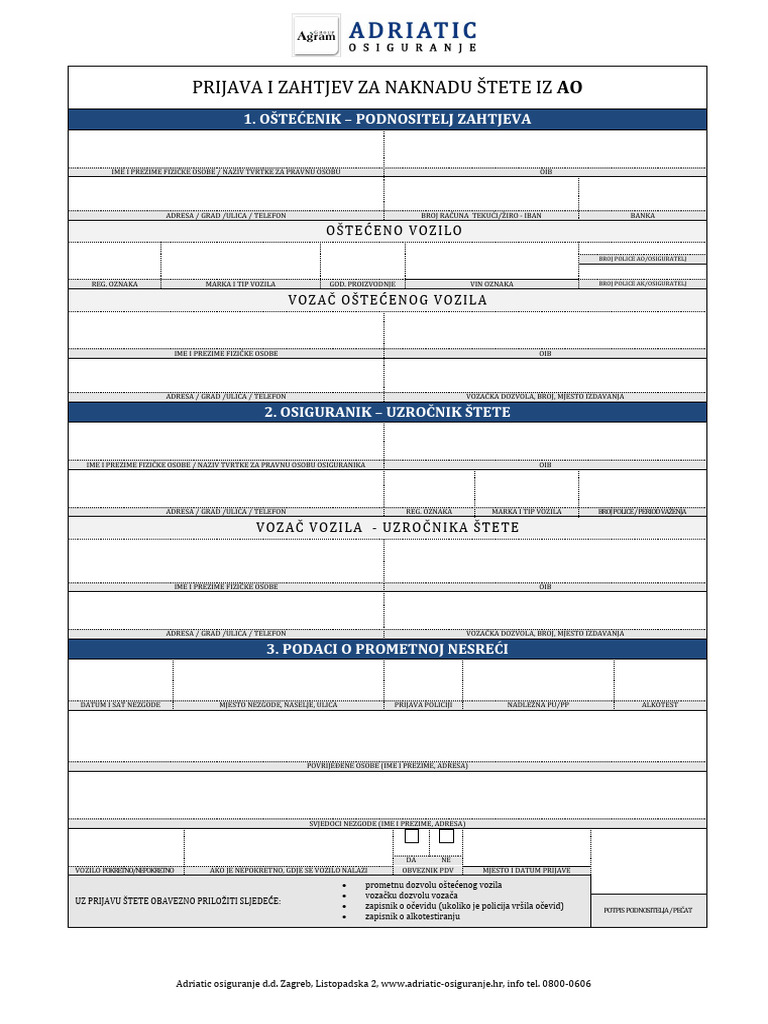 Odstetni Zahtjev AO | PDF