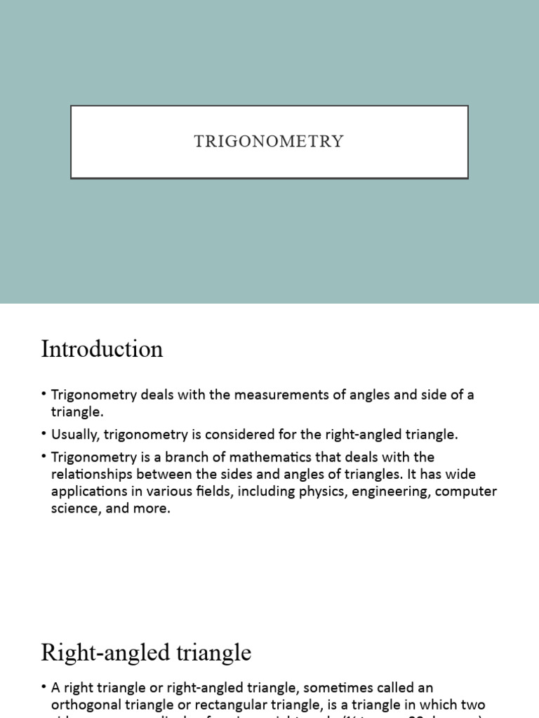 Trigonometry | PDF | Trigonometric Functions | Trigonometry