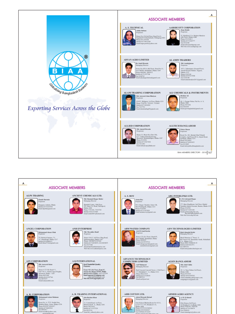 BIAA Members Directory 2018 | PDF | Bangladesh