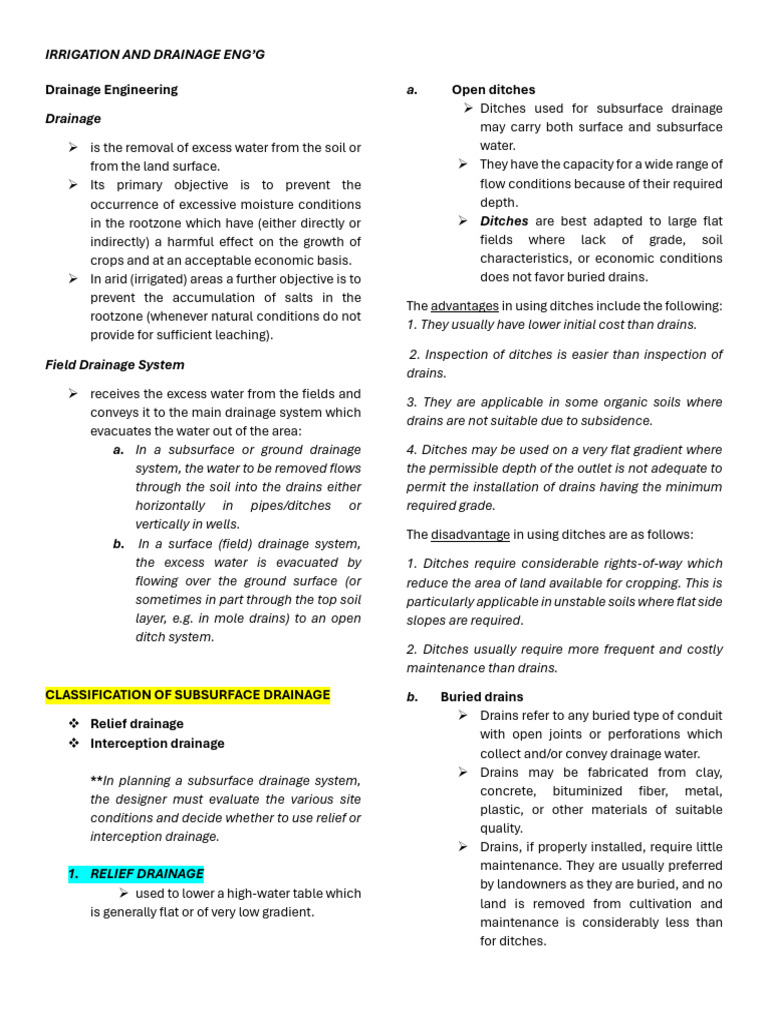 C5 Drainage Engineering | Download Free PDF | Drainage | Groundwater