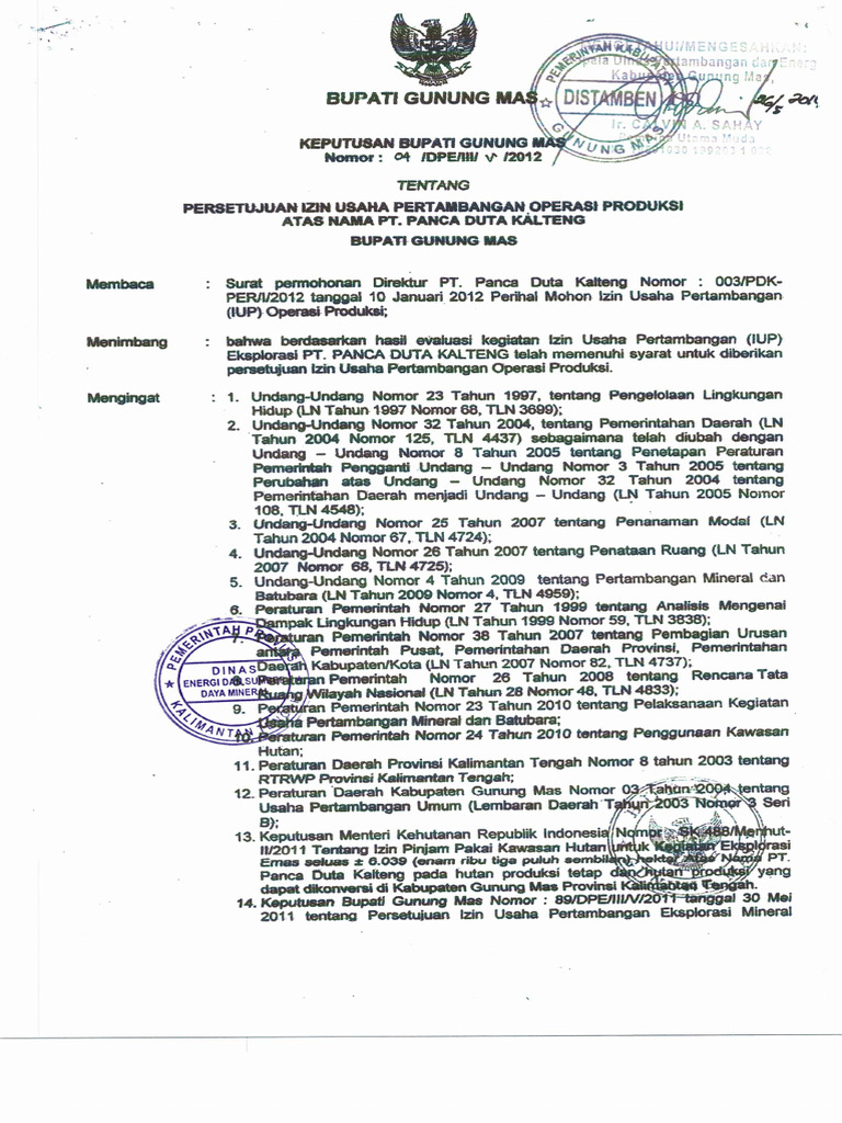 SK Iup Op Pt. PDK | PDF