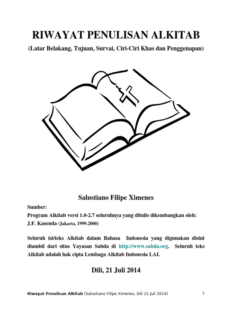 Riwayat Penulisan Alkitab | PDF