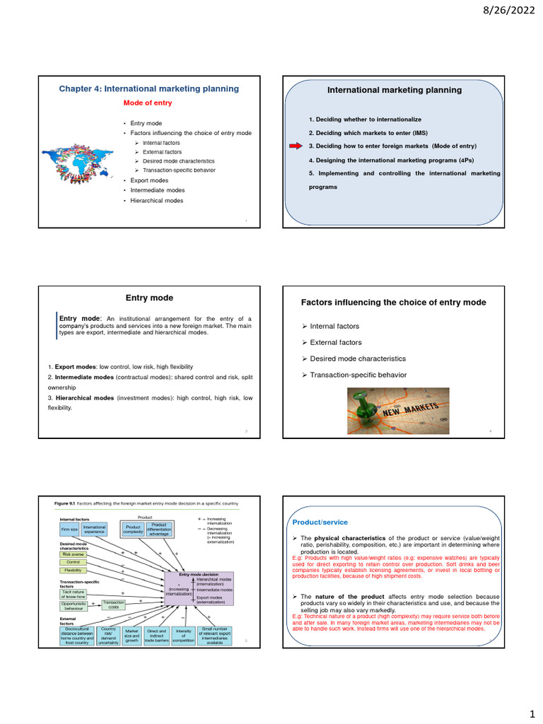 Chap 4 - IM Planning (Mode of Entry) | PDF | License | Exports
