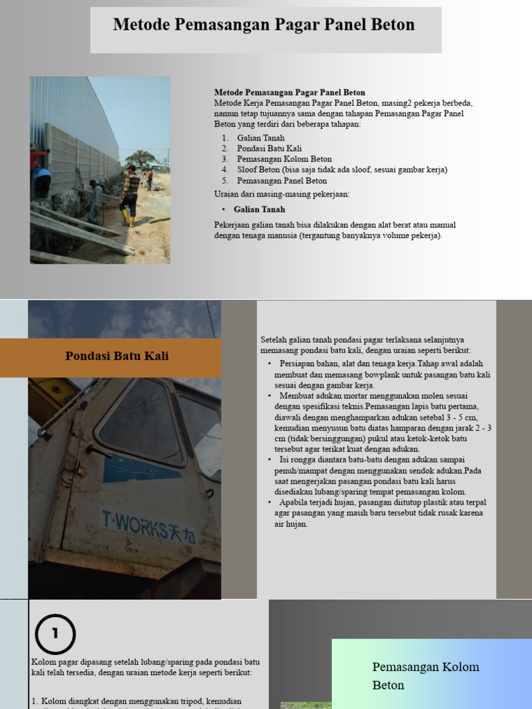 Metode Kerja Pagar Panel | PDF