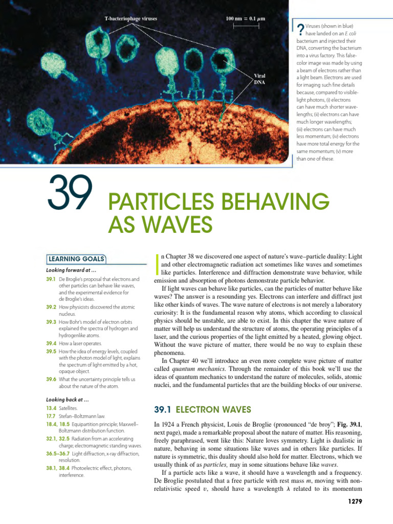 Matter Waves | Download Free PDF | Electron | Optics