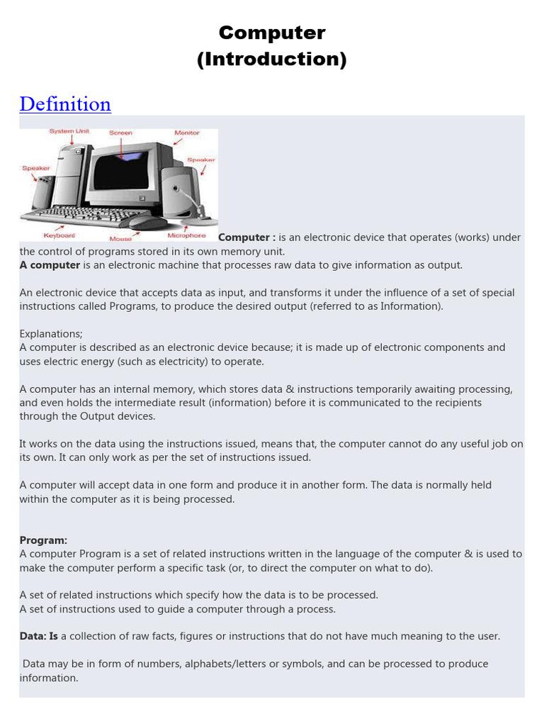 Computer | PDF | Operating System | Application Software