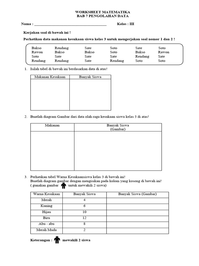 Pengolahan Data Matematika Kelas 3 Pdf Olahraga Rekreasi